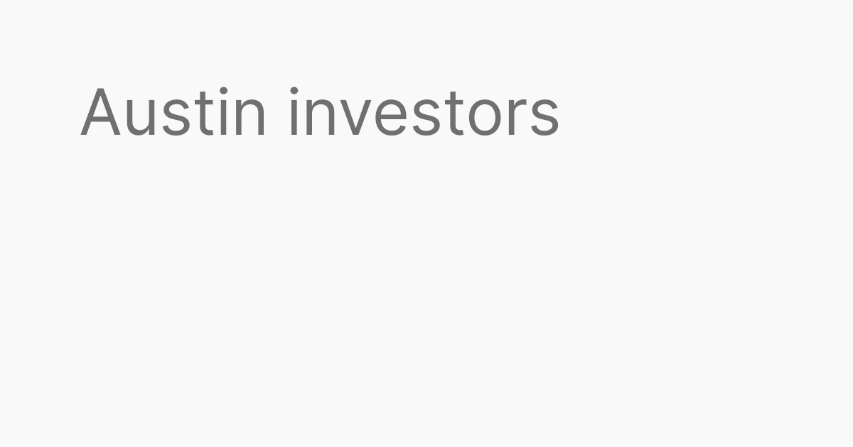 Active Austin Investors Capitalizing Local Startups in 2026