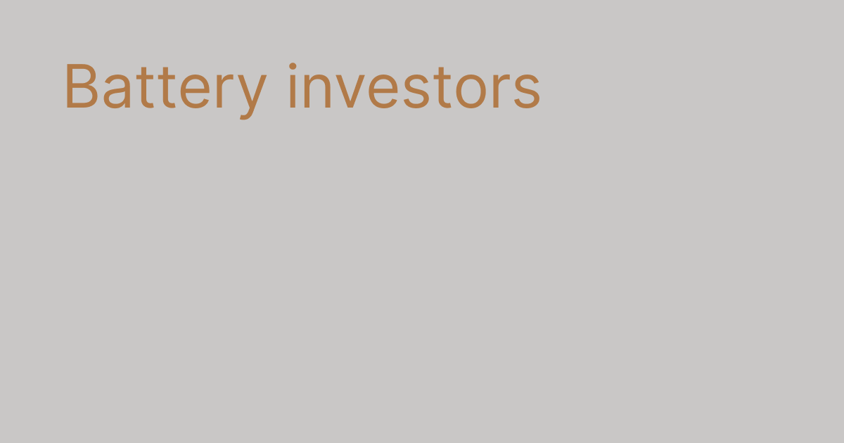18 Best Battery Investors Energizing Energy Storage Startups