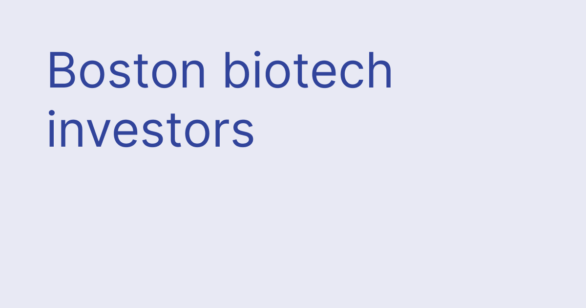 Best Life Science Investors in Boston: 18 Active VCs in 2026
