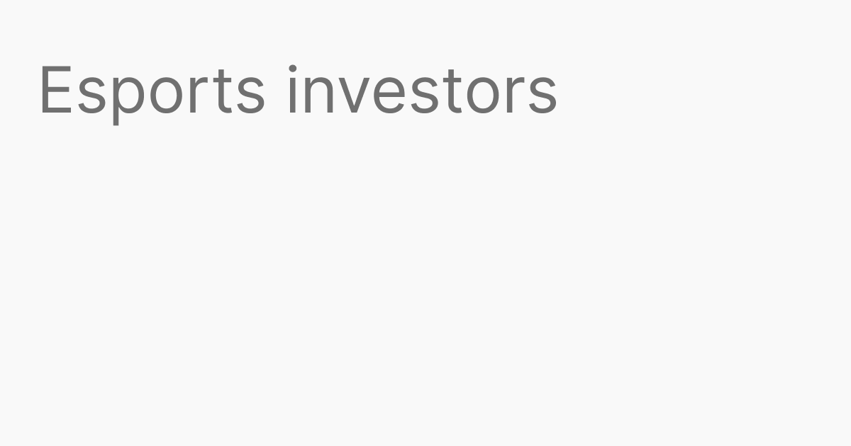 Top 20 Esports Investors for Gaming Startups in 2026