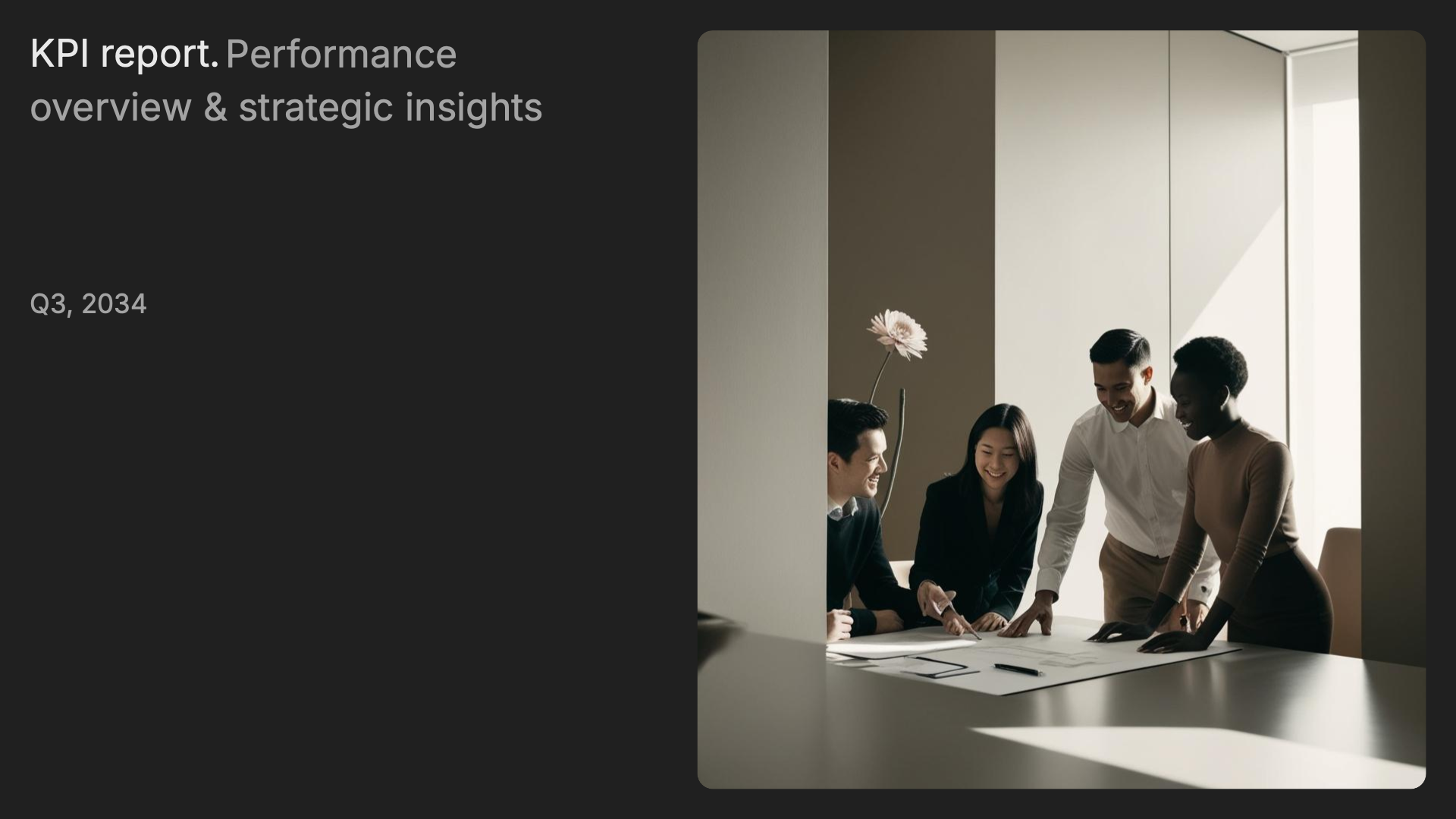 KPI Report Presentation Template - Free Example