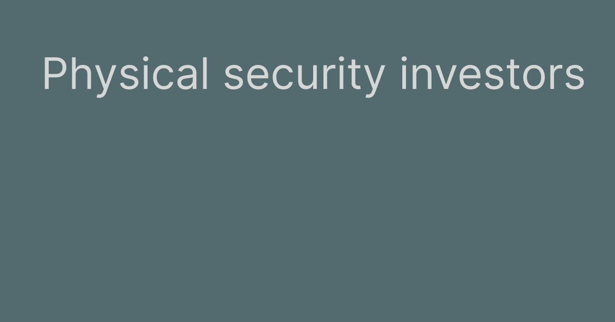 18 Physical Security Investors Backing Smart Building Tech